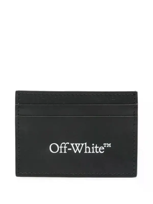 Off-White Bookish Logo-print Leather Cardholder