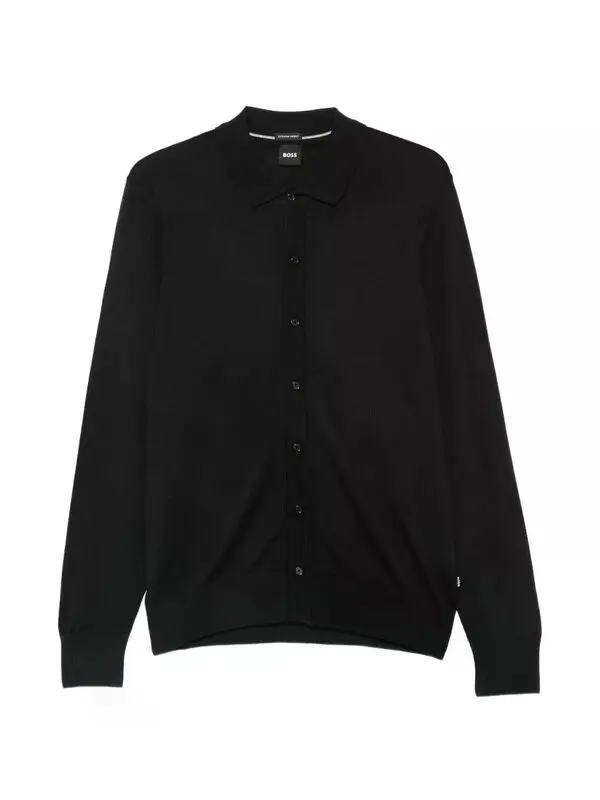 BOSS Buttoned Wool Cardigan