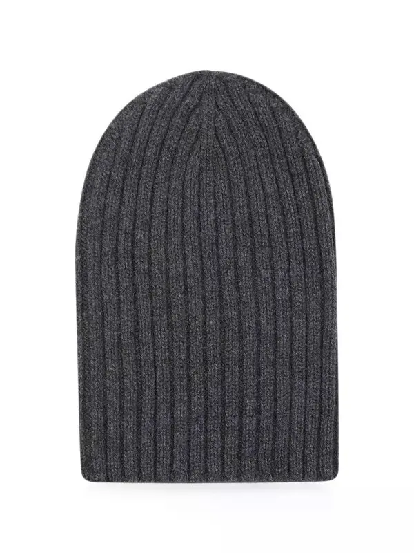 ARAGONA Ribbed-knit Cashmere Beanie Hat