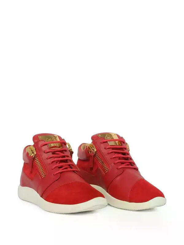 GIUSEPPE ZANOTTI Side-zip Panelled Suede Sneakers
