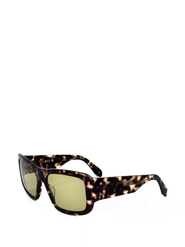 Adidas Tortoiseshell-effect Rectangle-frame Sunglasses