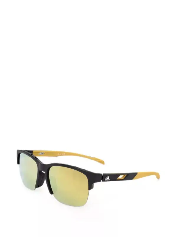 Adidas Logo-print Rectangle-frame Sunglasses