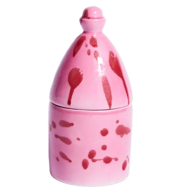 CAROLA FRA I TRULLI Trullo Candle Holder With Pomegranate Scented Soy Wax Candle - Red