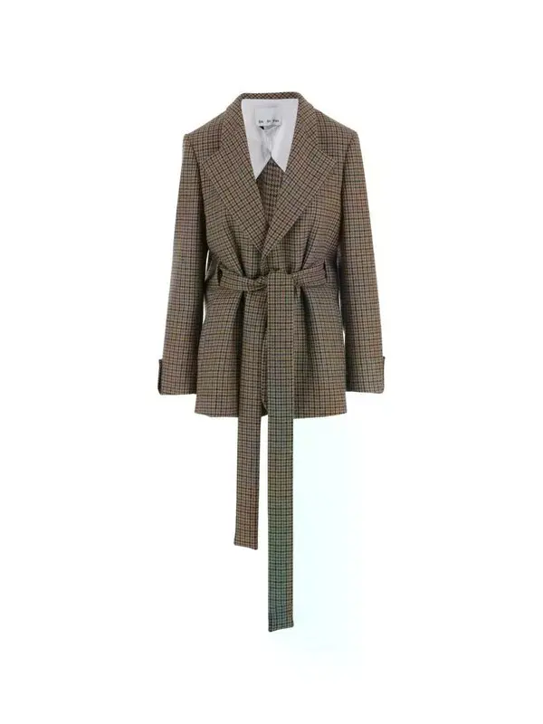 SA SU PHI Belted Checked Blazer