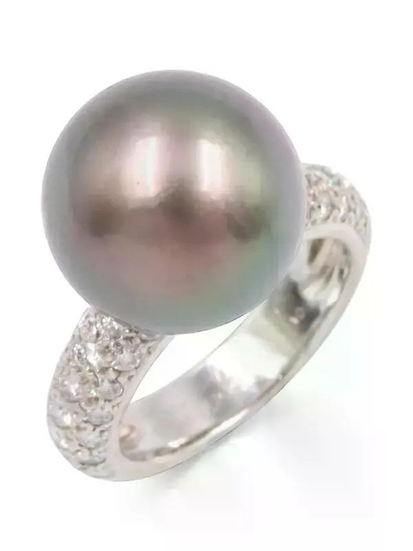 Cartier 2010s Diamond Pearl Ring