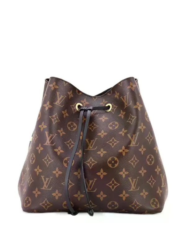 LOUIS VUITTON Neonoe Handbag Monogram Canvas With Leather Mm Bucket Bag - Brown