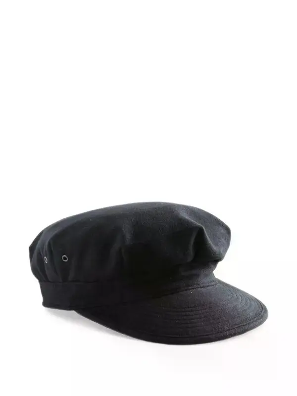 TAIGA TAKAHASHI Lot. 035 Eyelet-detail Flat Cap - Black