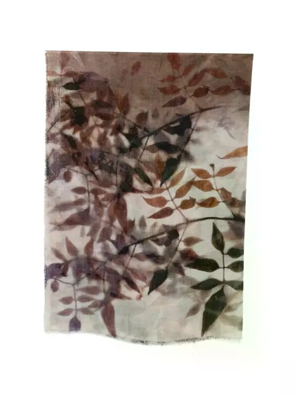 Faliero Sarti Dafne Leaf-print Scarf - Neutrals