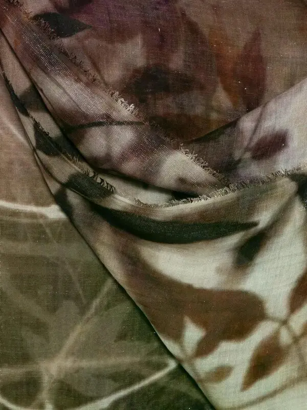 Faliero Sarti Dafne Leaf-print Scarf