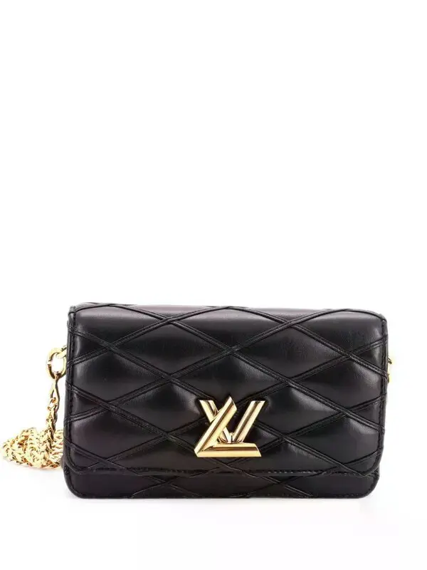 LOUIS VUITTON Go-14 Wallet On Chain Malletage Leather Shoulder Bag