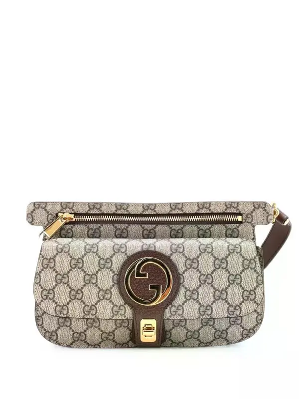Gucci Blondie Flap Pocket Gg Coated Canvas Belt Bag