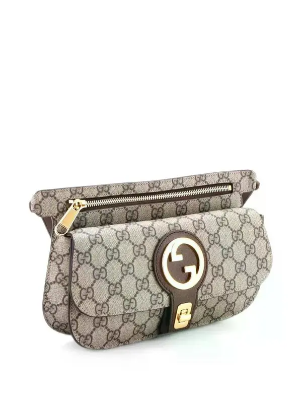 Gucci Blondie Flap Pocket Gg Coated Canvas Belt Bag