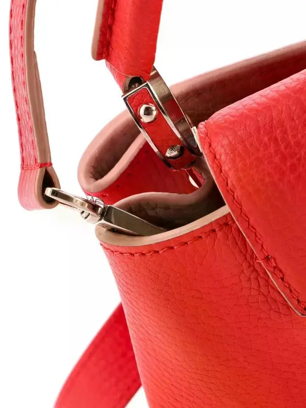 LOUIS VUITTON Capucines Bag Leather Bb Satchel - Red