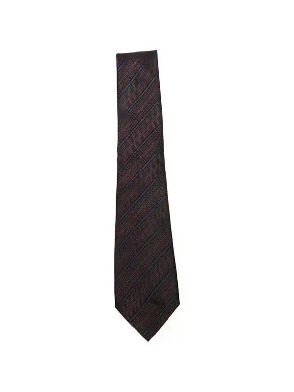Zegna Diagonal-stripe Jacquard-weave Tie
