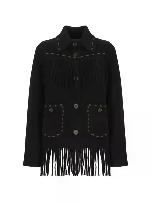 Guest In Residence Fringe-trimmed Whipstitch Jacket