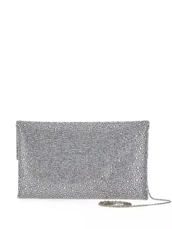 TWENTY FOURHAITCH Crystal-embellished Chain-strap Clutch Bag - Silver