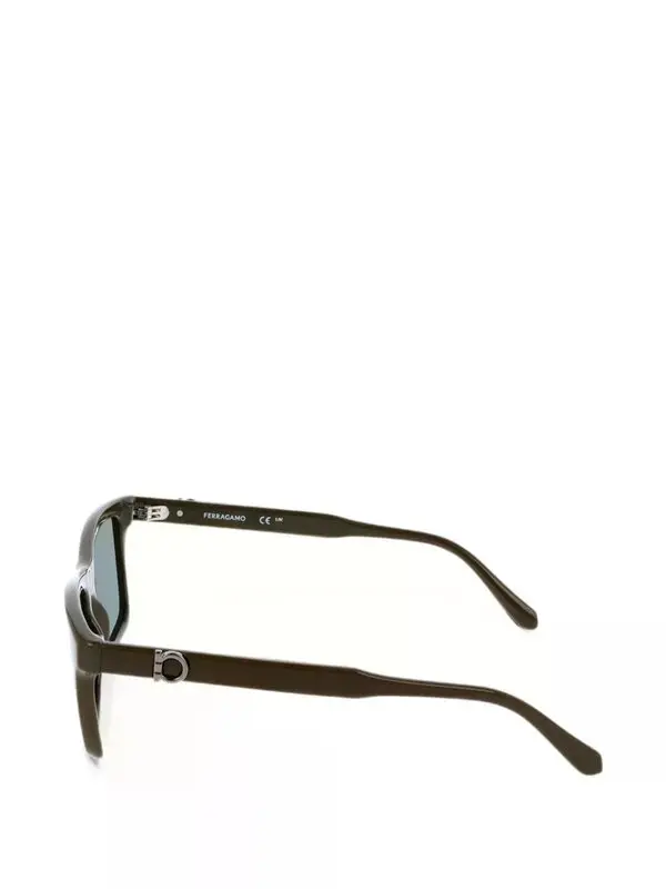 FERRAGAMO Gancini Rectangle-frame Sunglasses