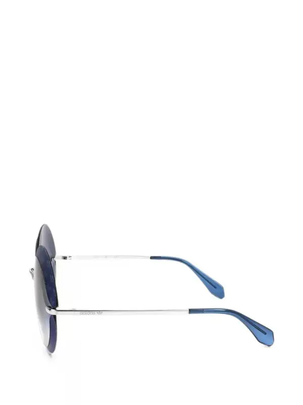 Adidas Logo-print Round-frame Sunglasses