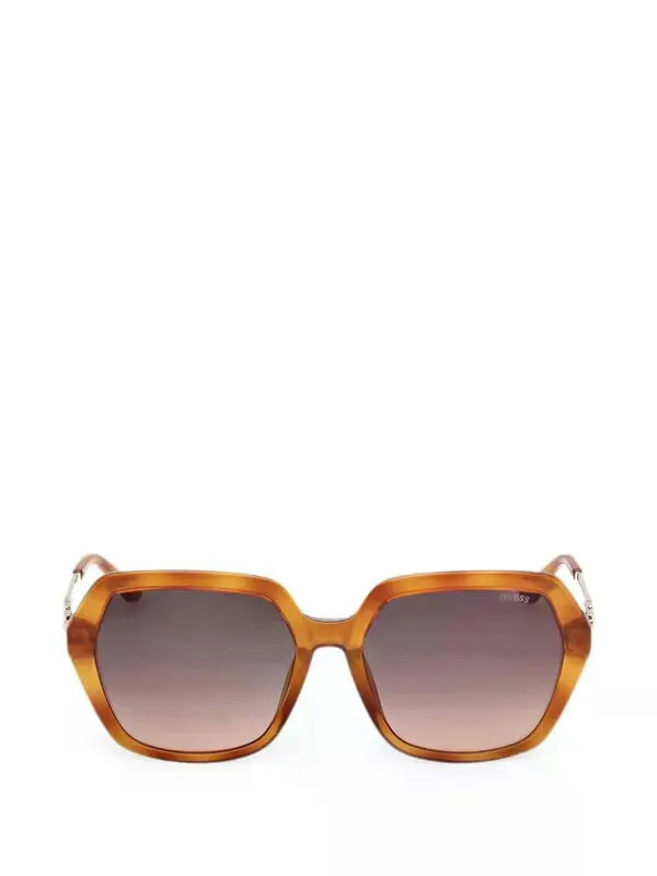 Guess Geometric-frame Tortoiseshell-effect Sunglasses