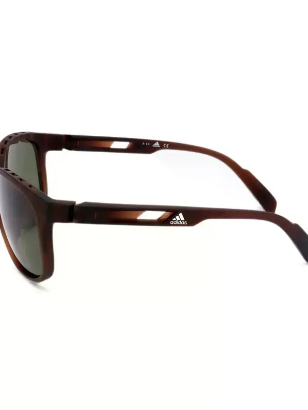 Adidas Logo-print Round-frame Sunglasses