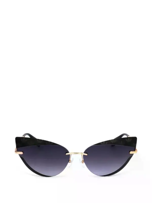Adidas Logo-detail Cat-eye Frame Sunglasses - Gold
