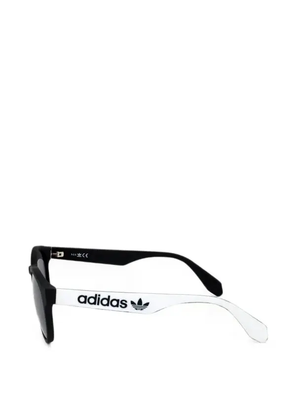 Adidas Logo-print Round-frame Sunglasses