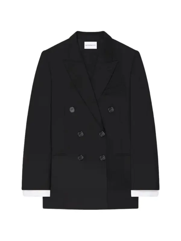 Givenchy Double-breasted Slashed Jacket In Wool And Mohair