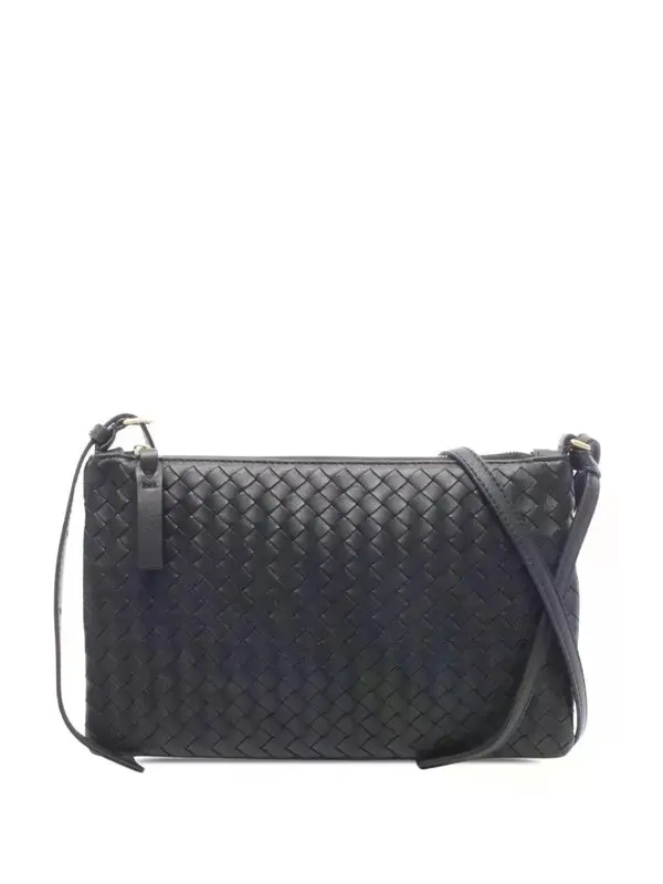 Bottega Veneta 2012-2026 Meidum Nappa Intrecciato Piccolo Pouch Shoulder Bag - Black