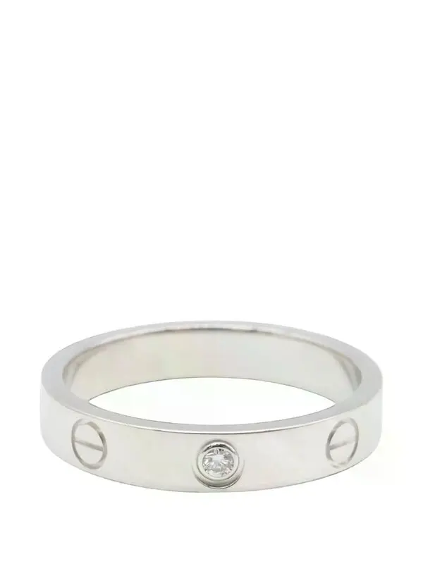 Cartier 2010s Love Diamond Ring - Silver