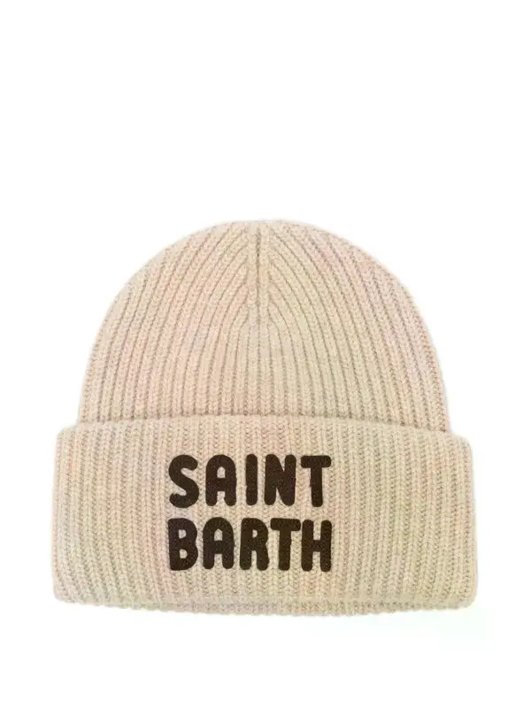 MC2 SAINT BARTH Ribbed-knit Beanie Hat - Neutrals