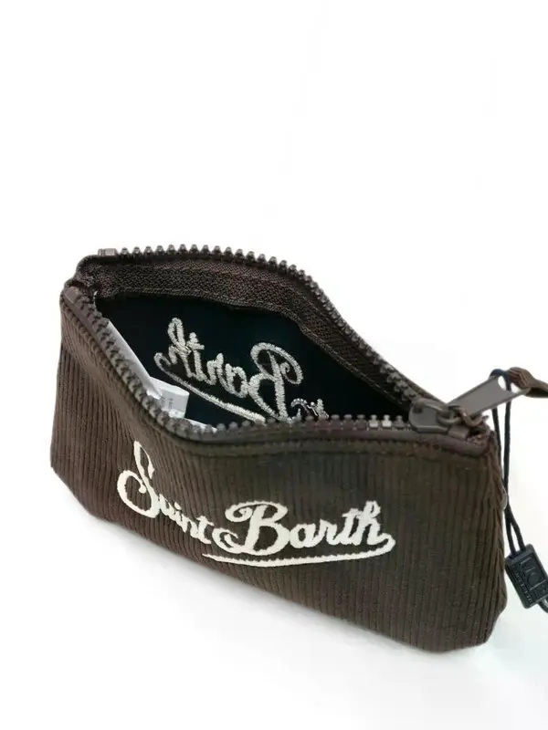 MC2 SAINT BARTH Mini Aline Corduroy Make-up Bag - Brown