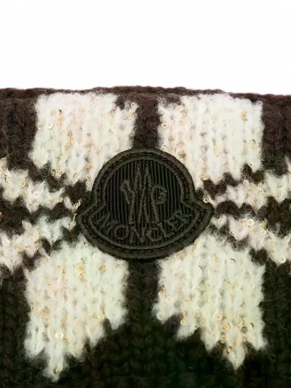 Moncler Intarsia-knit Sequin-embellished Headband