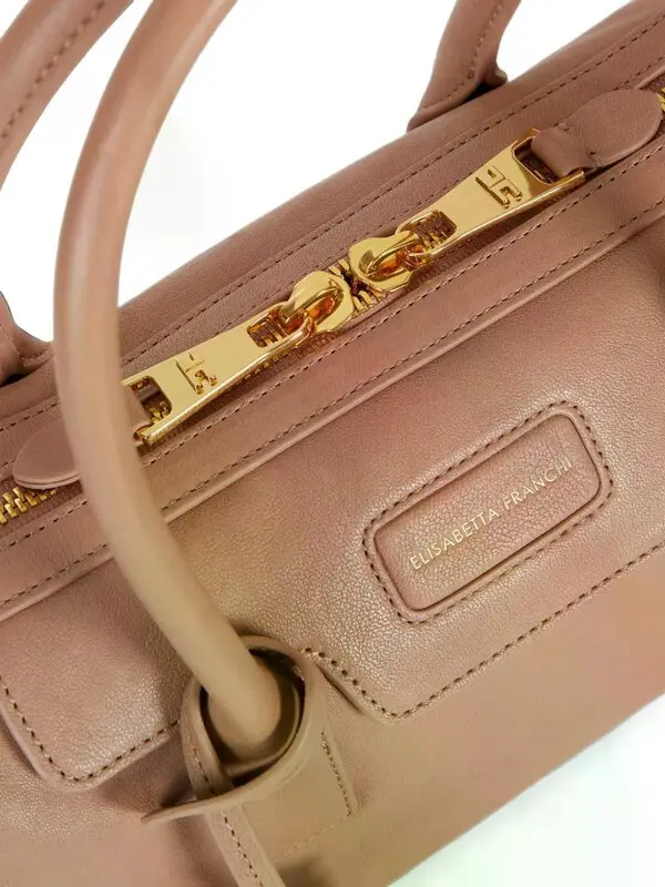 Elisabetta Franchi Small Boston Bag In Nappa Leather