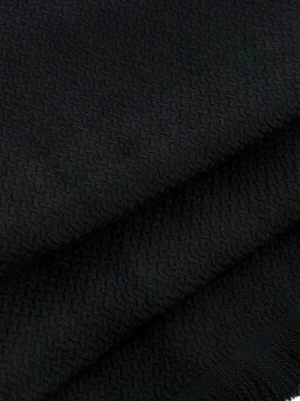 Boggi Milano Scarf With Knitted Motif In Wool