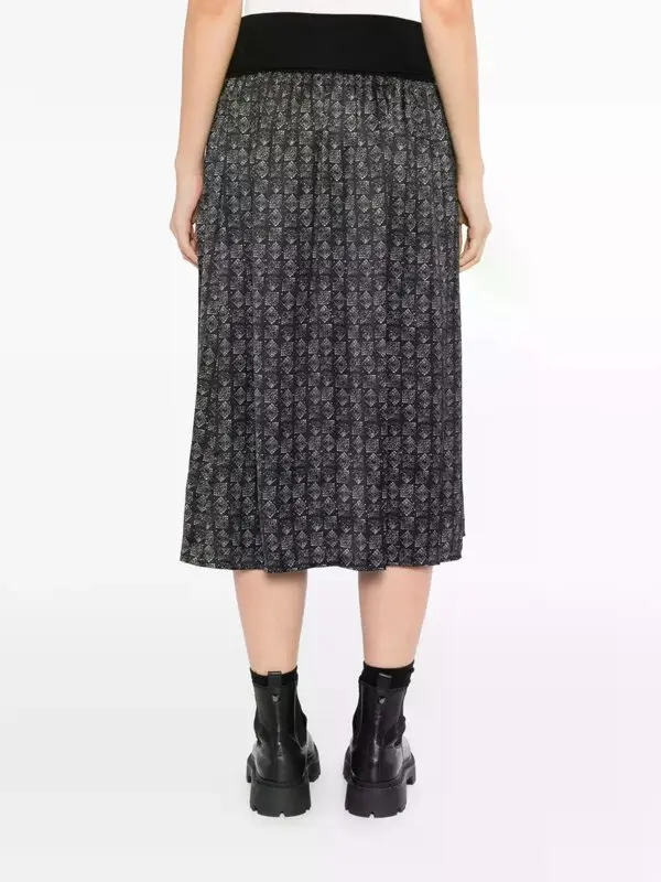 AGNES B. Geometric-print Flared Skirt