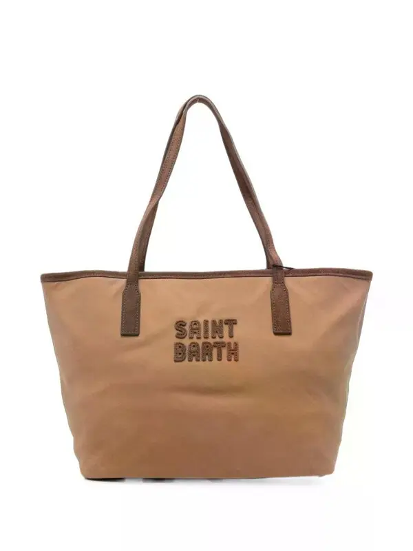 MC2 SAINT BARTH Logo-embroidered Canvas Tote Bag