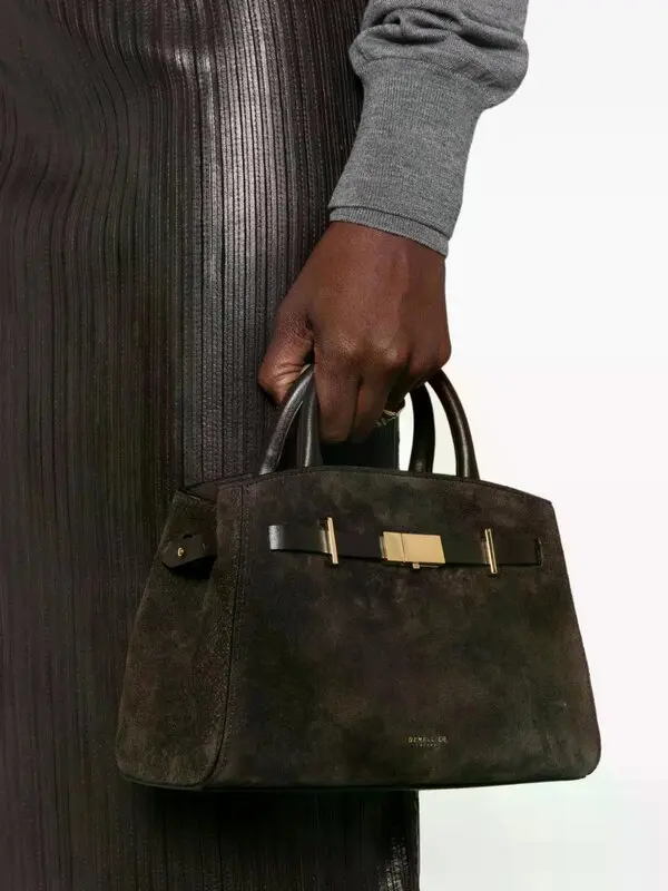 DEMELLIER Hudson Small Suede Tote Bag - Brown