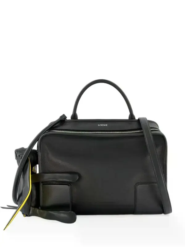 Loewe X Cosima Von Bonin Large Amazona 180 Lazy Dog Leather Tote Bag - Black