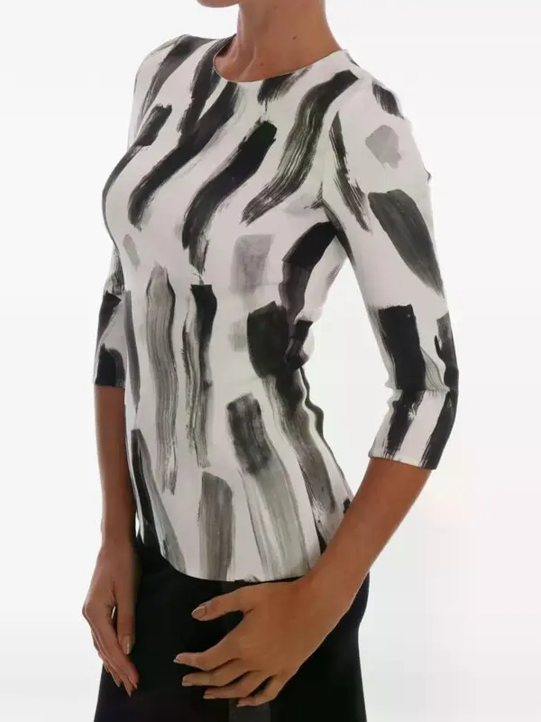 Dolce & Gabbana Abstract Brushstroke-print Blouse