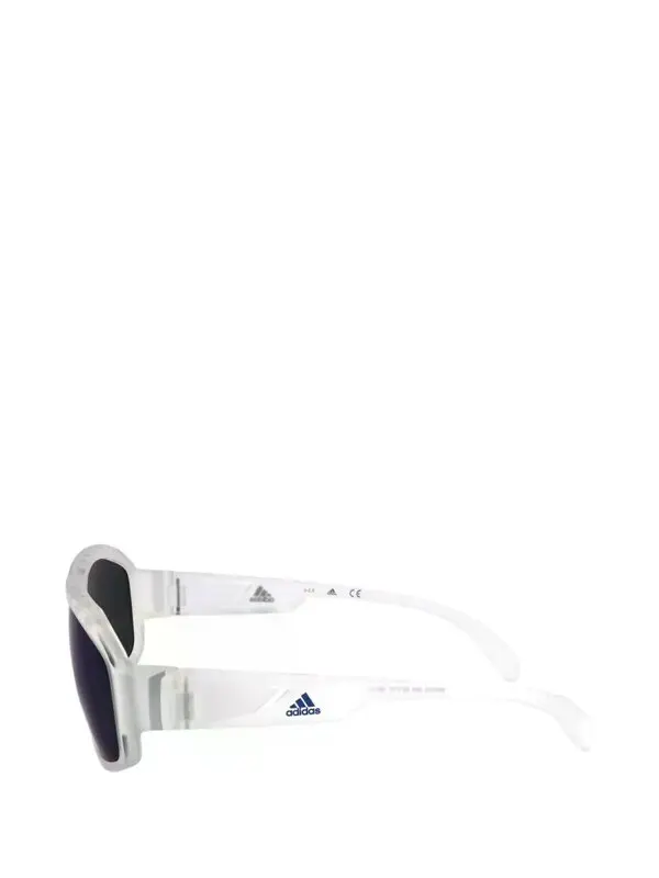 Adidas Logo-print Geometric-frame Sunglasses