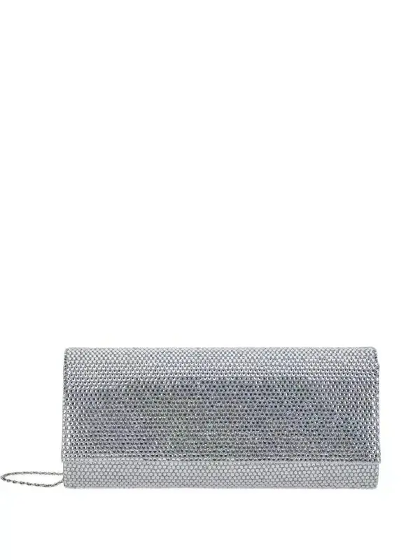 TWENTY FOURHAITCH Crystal-embellished Clutch Bag - Silver