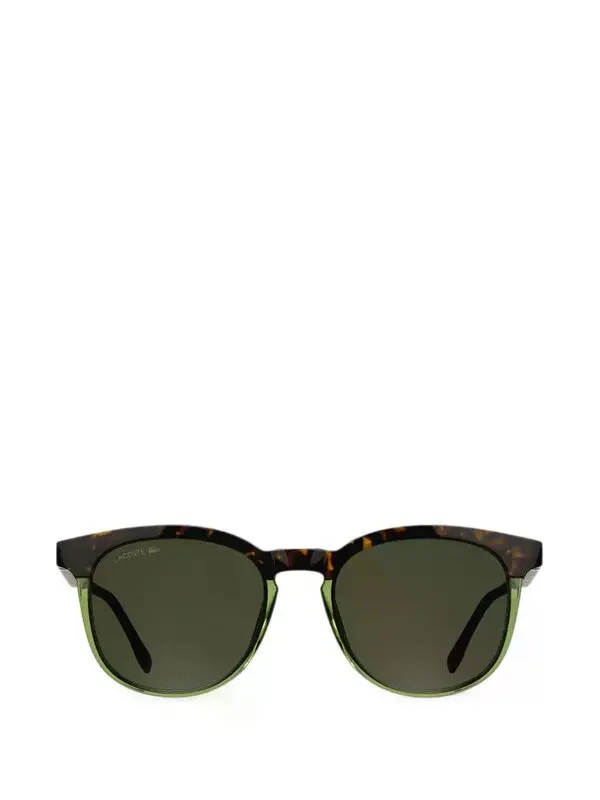 Lacoste Tortoiseshell-effect Round-frame Sunglasses
