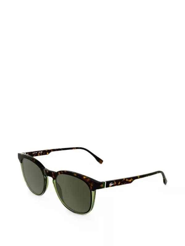 Lacoste Tortoiseshell-effect Round-frame Sunglasses