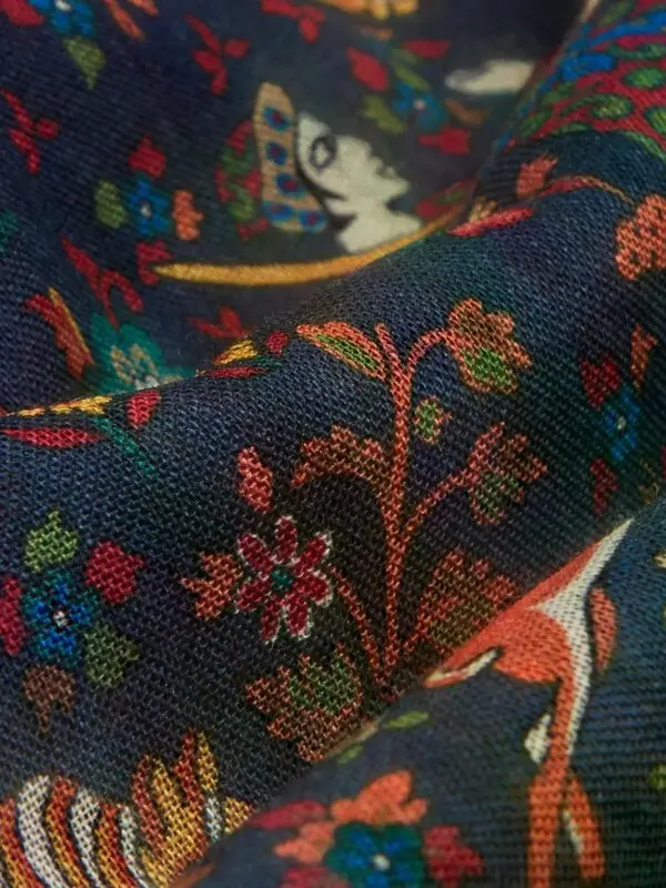 DRAKE'S Mughal Garden Print Scarf
