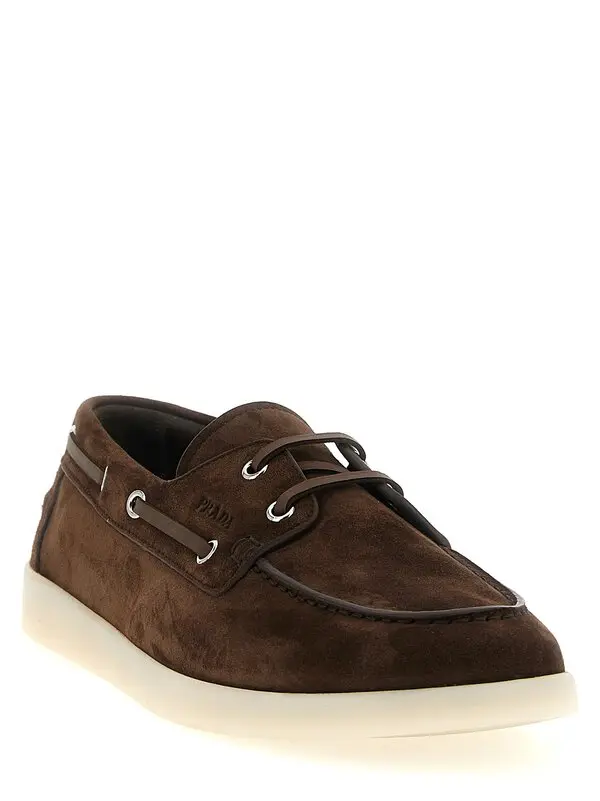Prada Boat Loafers - Brown