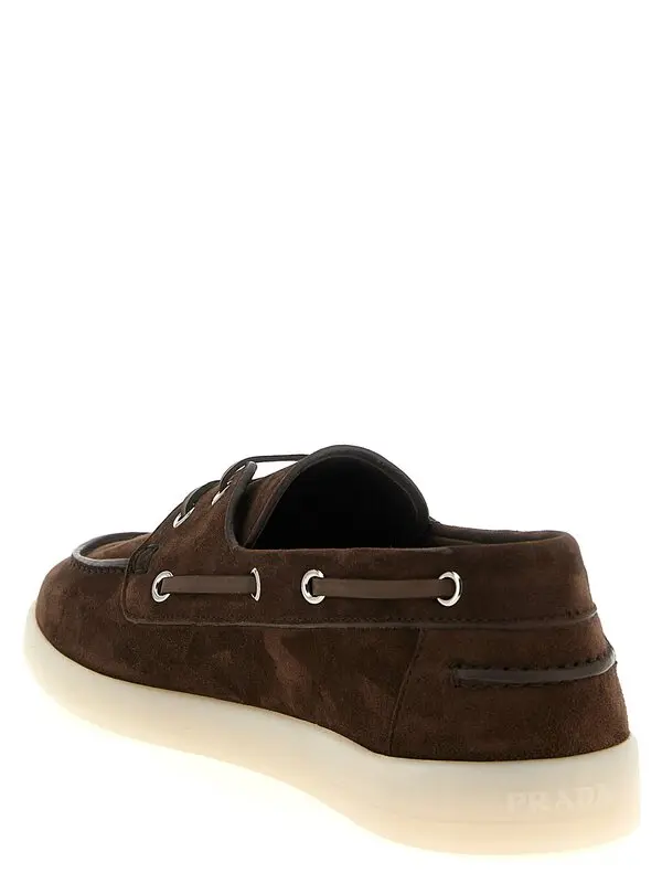 Prada Boat Loafers - Brown