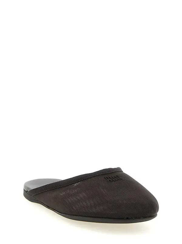 Miu Miu Mesh Fabric Slippers