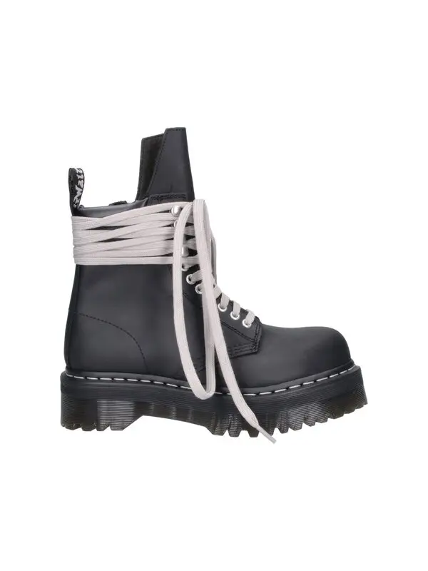Rick Owens X Dr. Martens Boots "quad Sole - Black