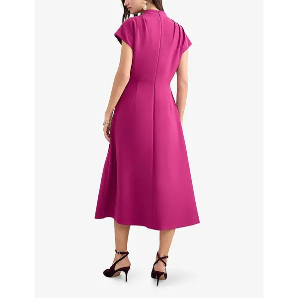 PHASE EIGHT Hanna Cap-sleeve Stretch-woven Midi Dress