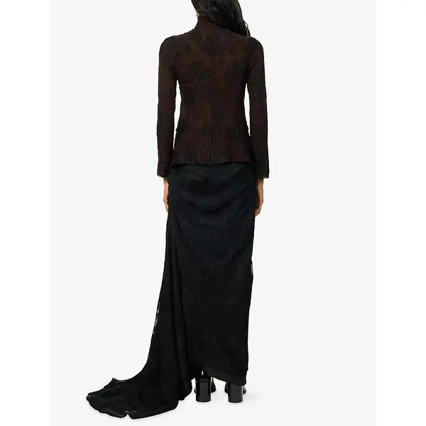 MARC LEBIHAN Draped Full Lace Jacket